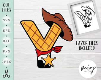 Letter Y Cowboy Svg - Etsy