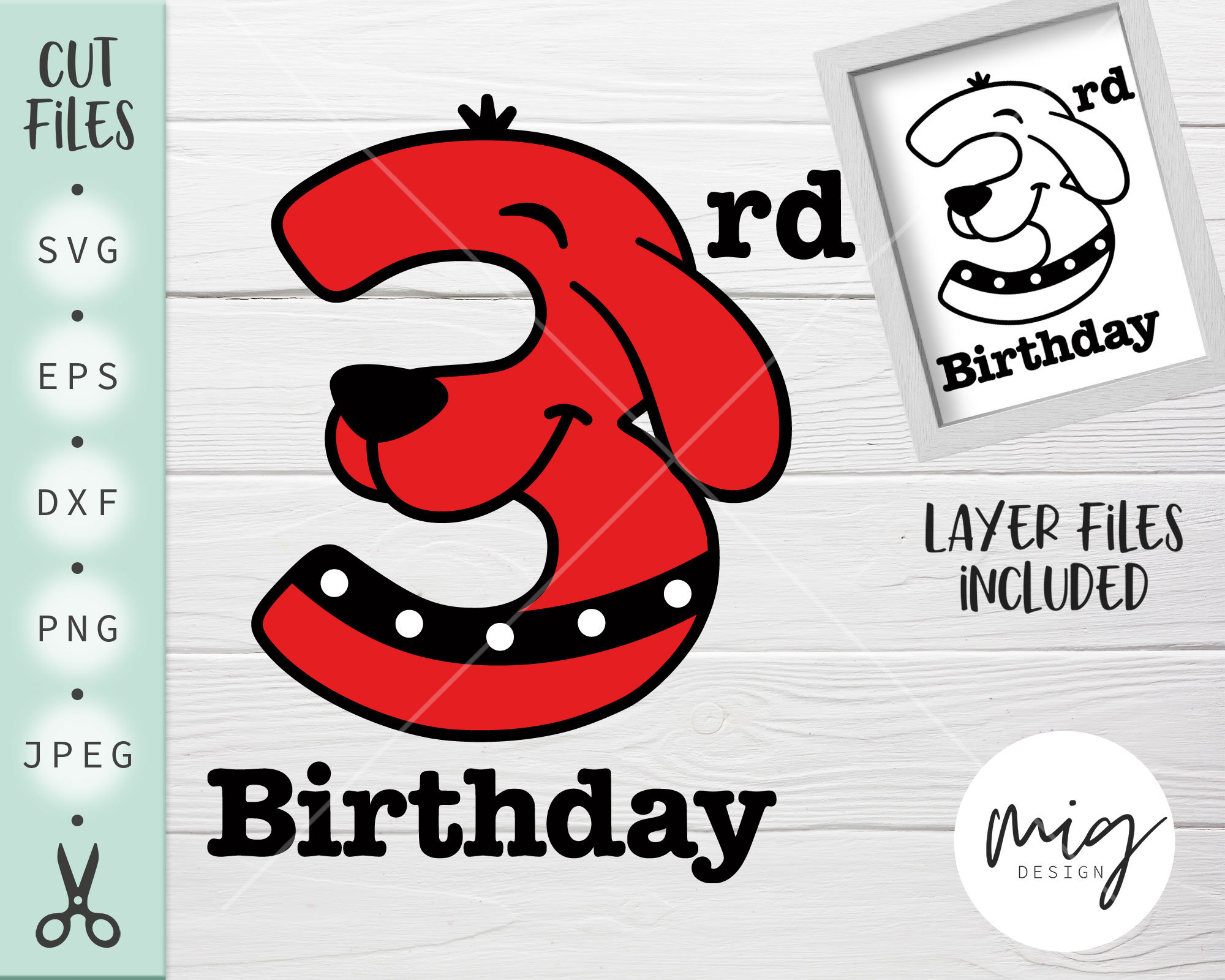 3rd Birthday Red Dog Svg Big Red Dog Svg Birthday Boy Red - Etsy Israel