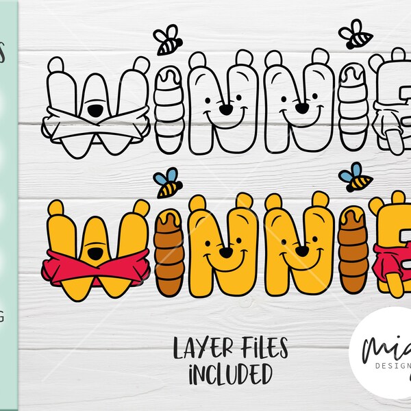 Winnie Pooh Letters - Etsy