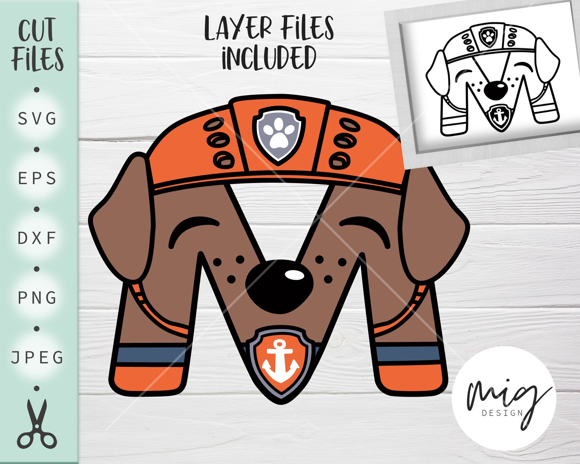 Carta Zuma svg Zuma Letra svg Zuma svg Paw svg Patrulla | Etsy