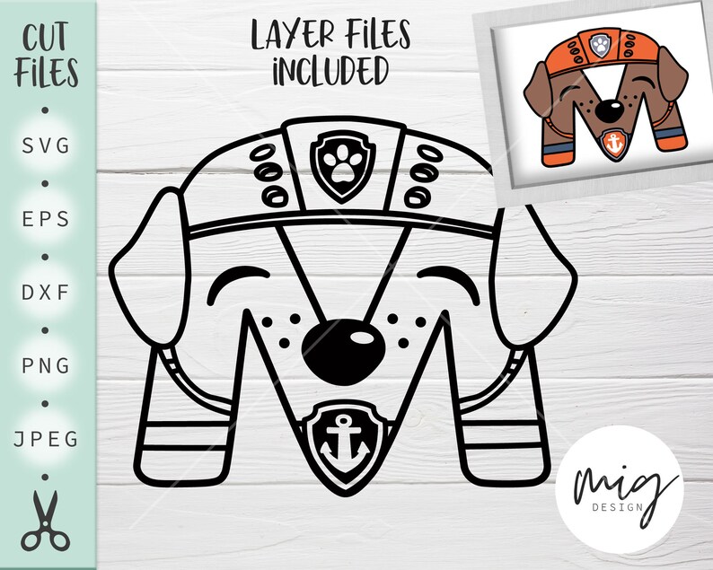 Letter Zuma Svg Zuma Letter Svg Zuma Svg Paw Svg Patrol - Etsy