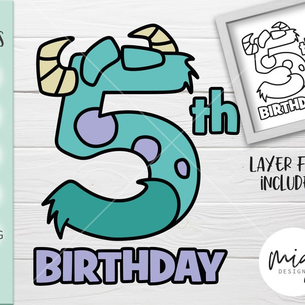 Monster Inc Number Svg - Etsy
