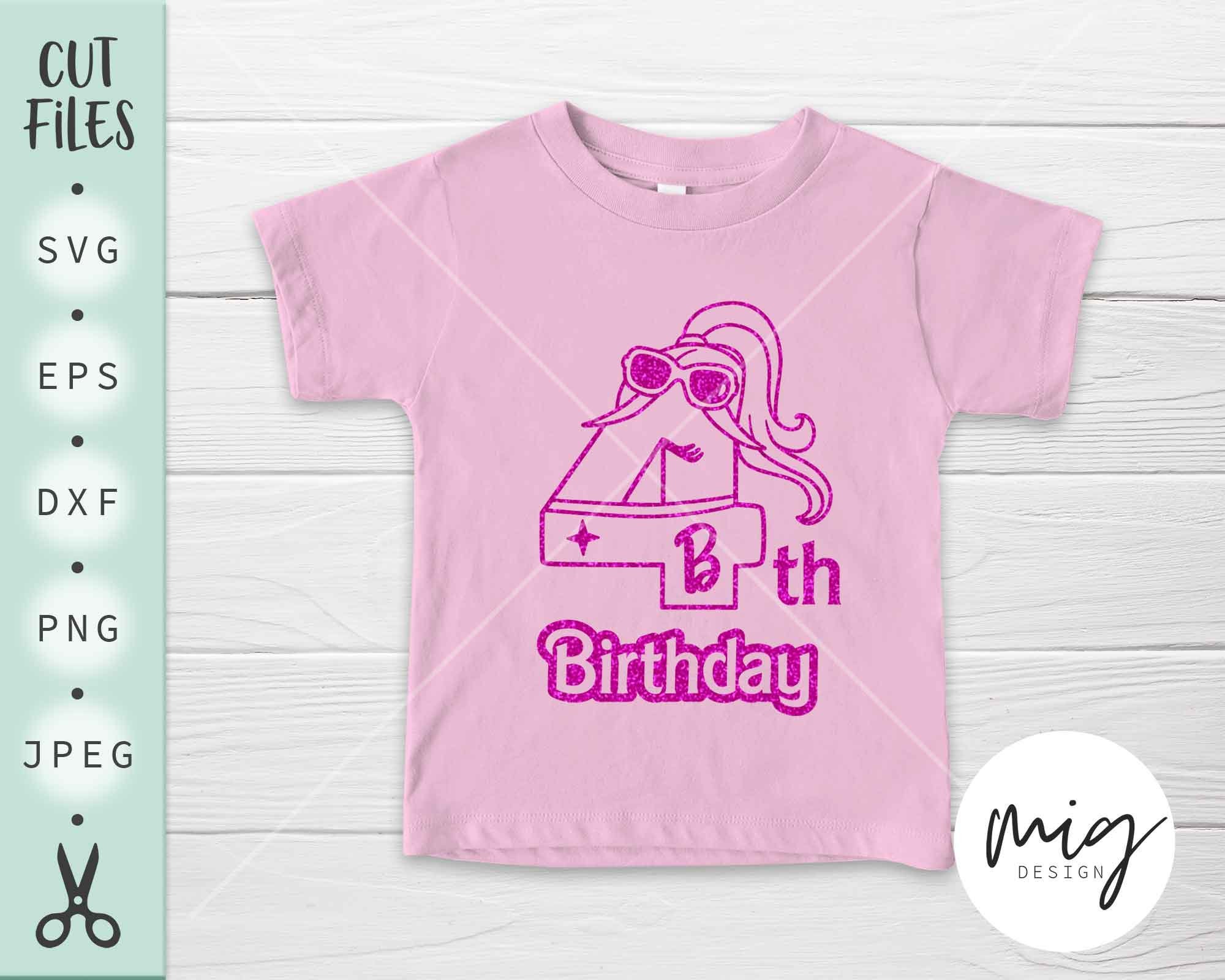 Barbie Birthday Svg 4th Birthday Barbie svg Barbie Number 4 | Etsy