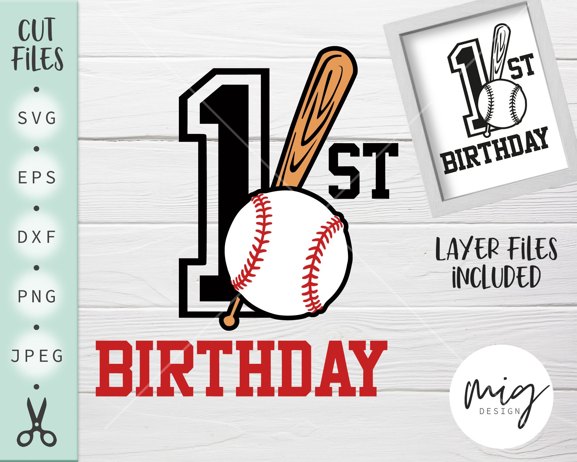 1st Birthday Baseball Svg Baseball Svg 1st Baseball Svg - Etsy