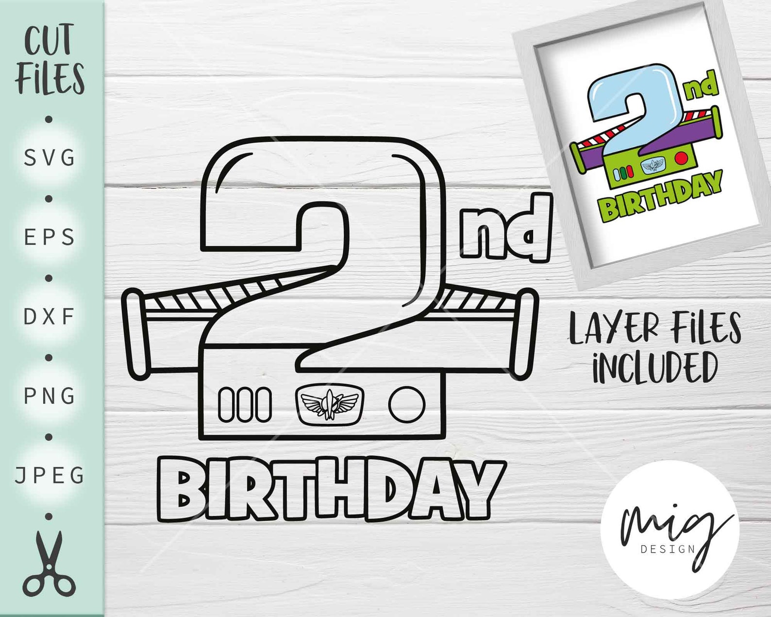 2nd Birthday Buzz Svg 2nd Birthday Toy Story Svg Two Buzz | Etsy Canada