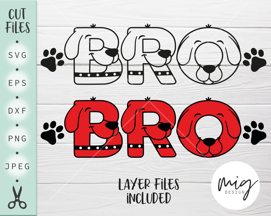 Bro of the Birthday Boy Svg Red Dog Svg Big Red Dog Svg Red - Etsy