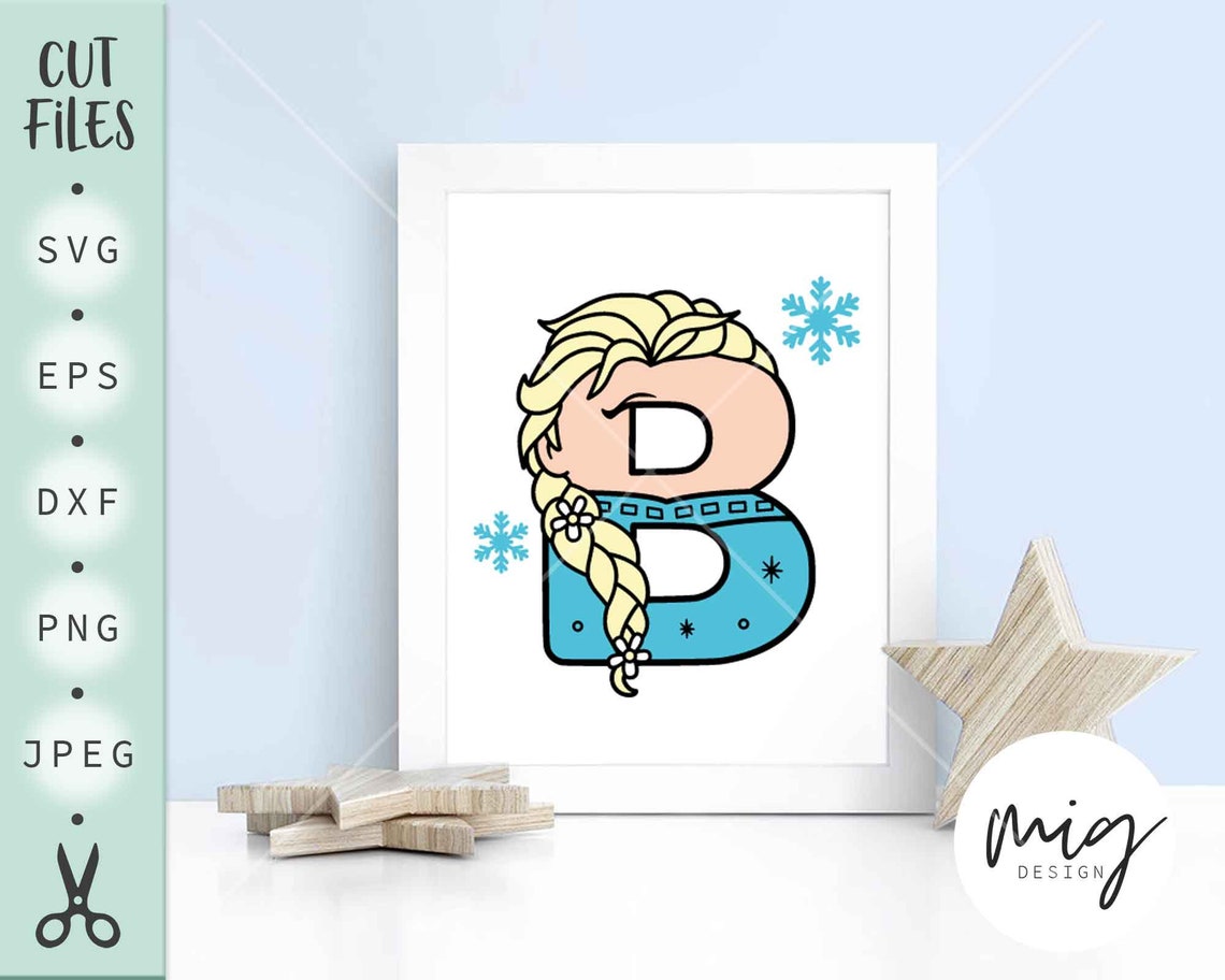 Letter Frozen Svg Frozen Letter B Svg Frozen Svg Elsa B - Etsy