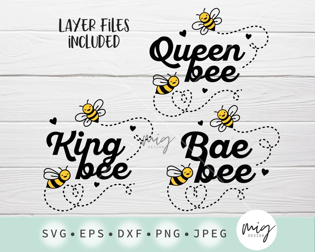 Queen Bee Svg Bae Bee Svg King Bee Svg Family T-shirt Svg - Etsy Ireland