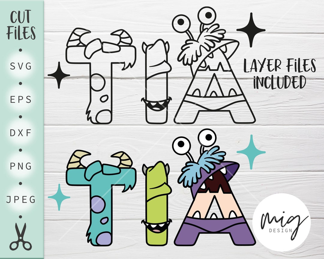 Monsters Birthday Svg Tia Monsters Svg Monsters Svg Tia - Etsy Ireland