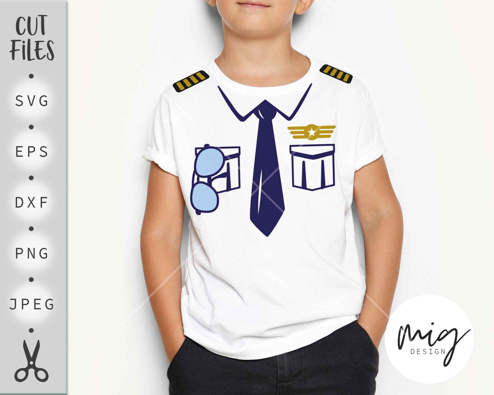 Pilot SVG pilot uniform svg Pilot costume svg pilot shirt | Etsy