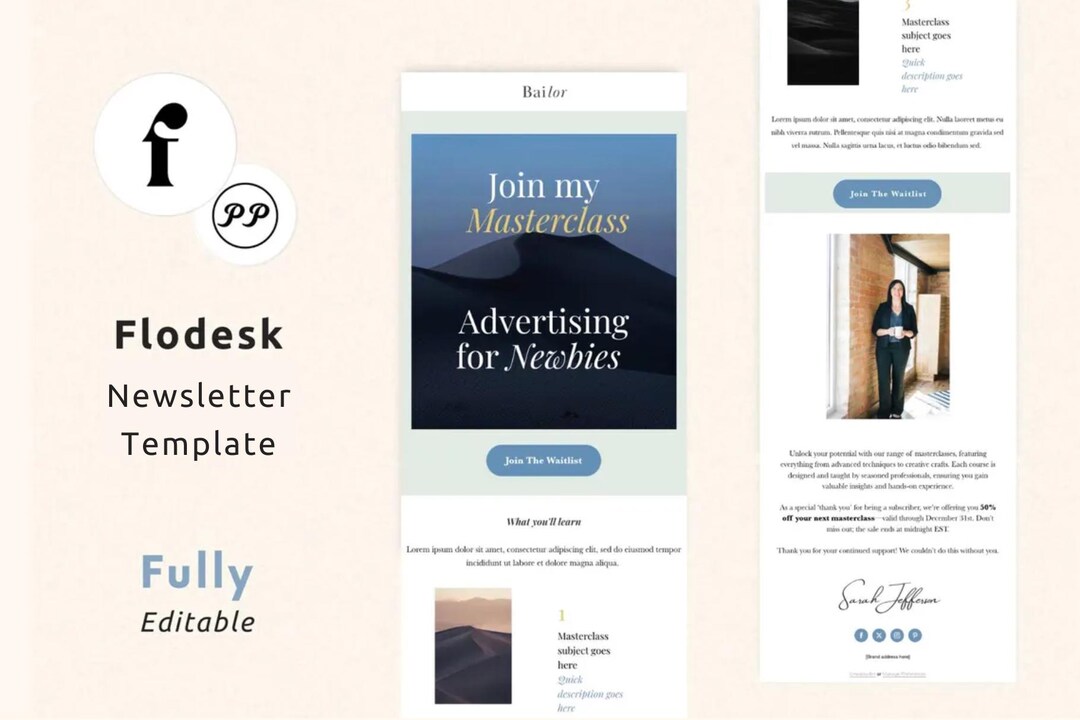 Flodesk Templates ,flodesk Email Template , Editable Newsletter ...
