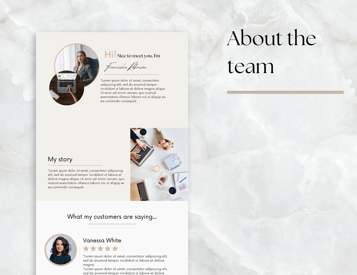 Sales Page Template Landing Page Template Canva Editable - Etsy