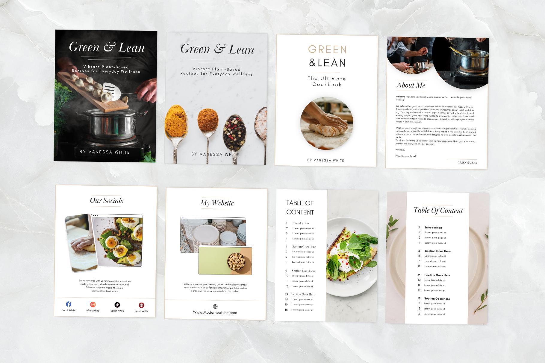 Editable Cookbook – Editable Recipe Book Template – Custom Canva ...