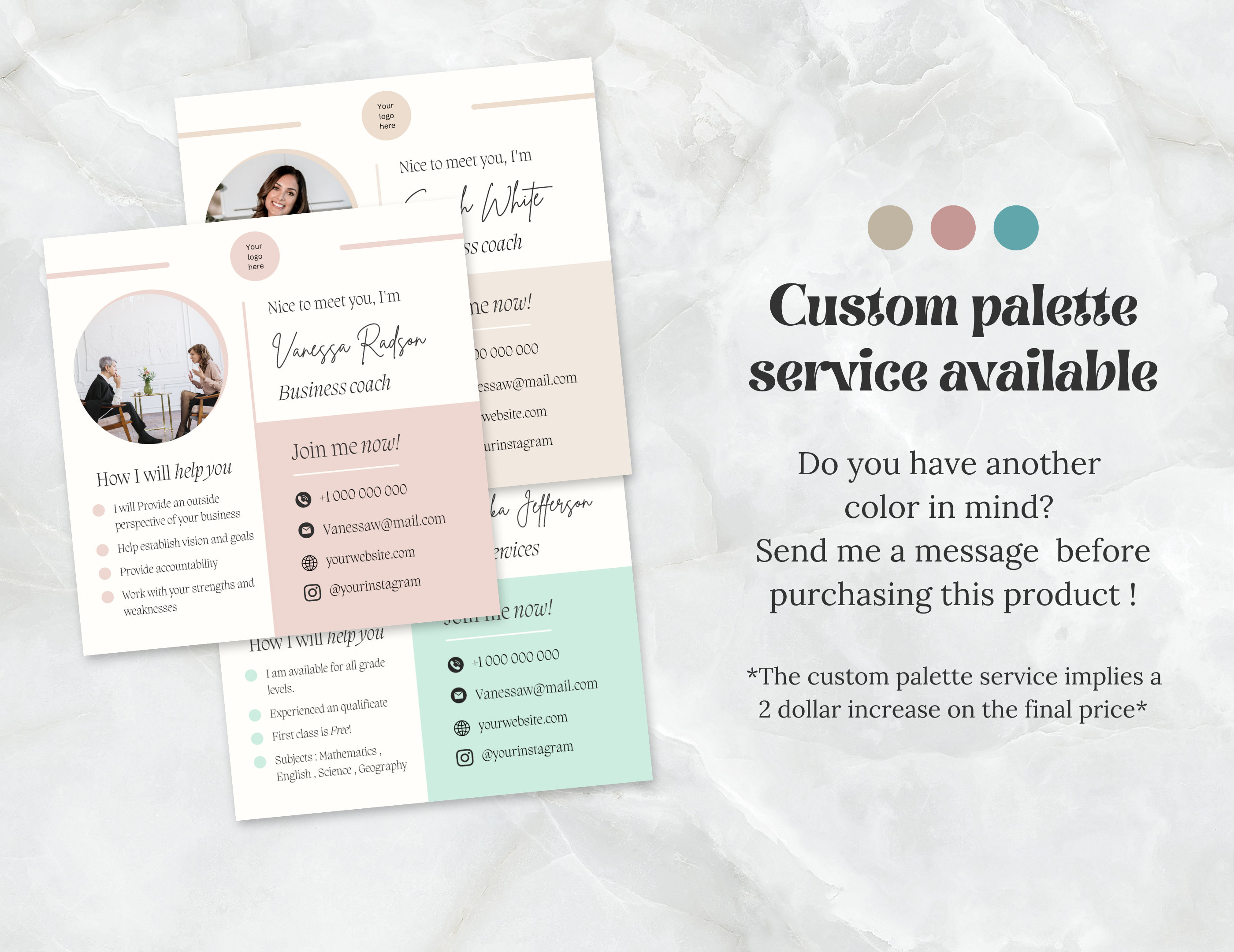 Coaching Flyer Template , Editable Business Consultation Canva Template ...