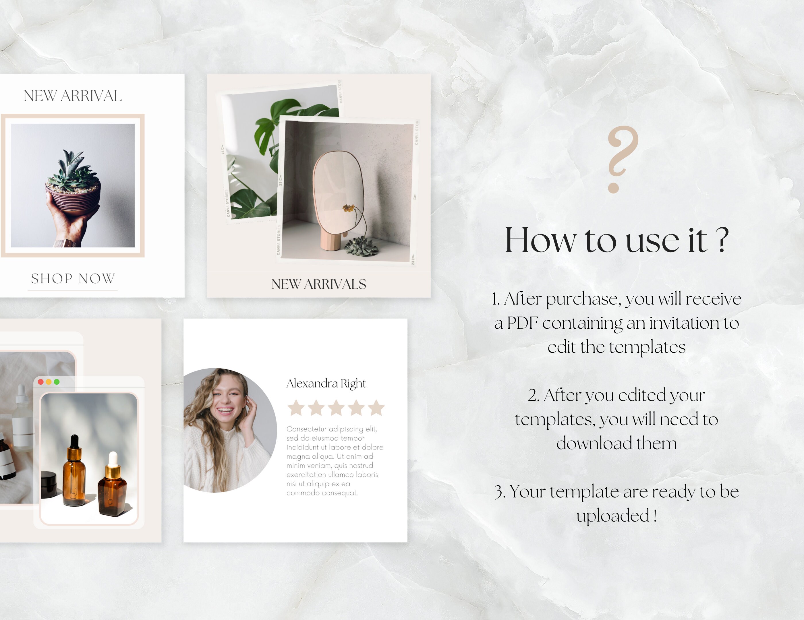 Etsy Shop Instagram Templates , Marketing Social Media Templates for ...