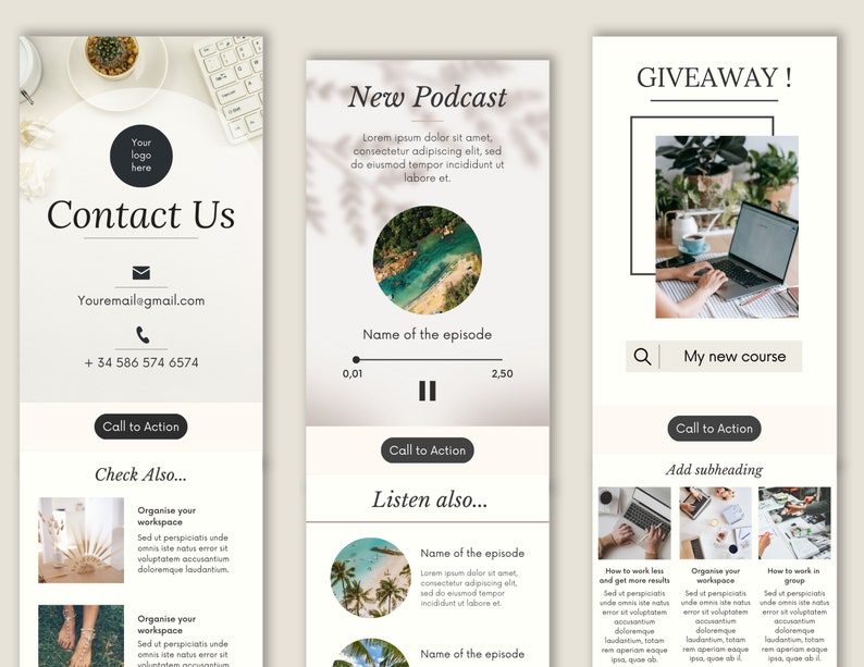 50 Mailchimp Templates Canva Email Template Editable Etsy
