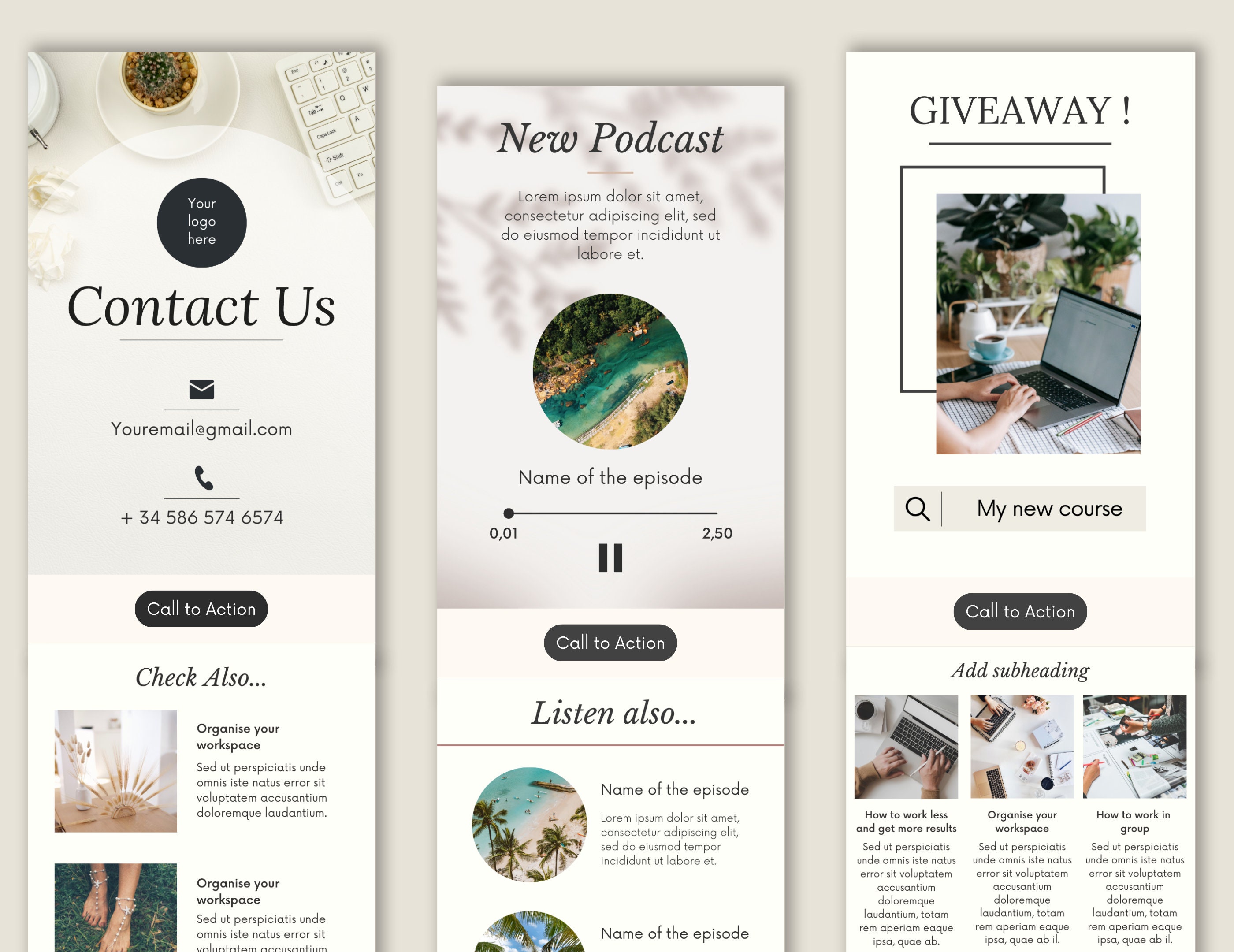 50 Mailchimp Templates , Canva Email Template , Editable Newsletter ...