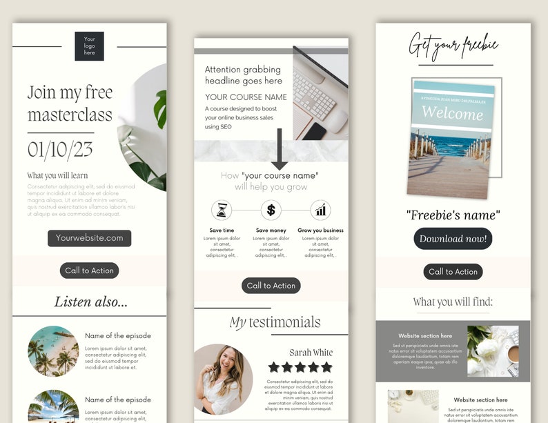 50 Mailchimp Templates Canva Email Template Editable Etsy
