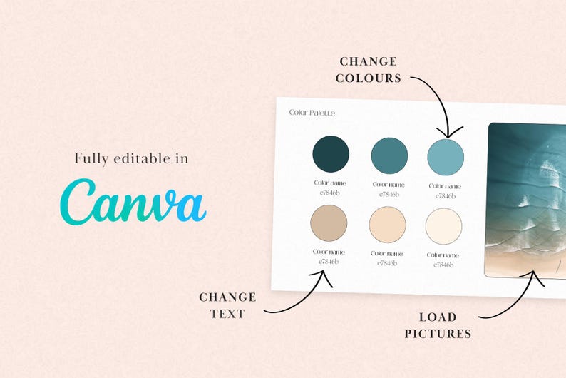 Modern Interior Design Mood Board Template, Customizable Canva Template ...