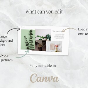 Interior Design Mood Board Template , Editable Moodboard Canva Template ...