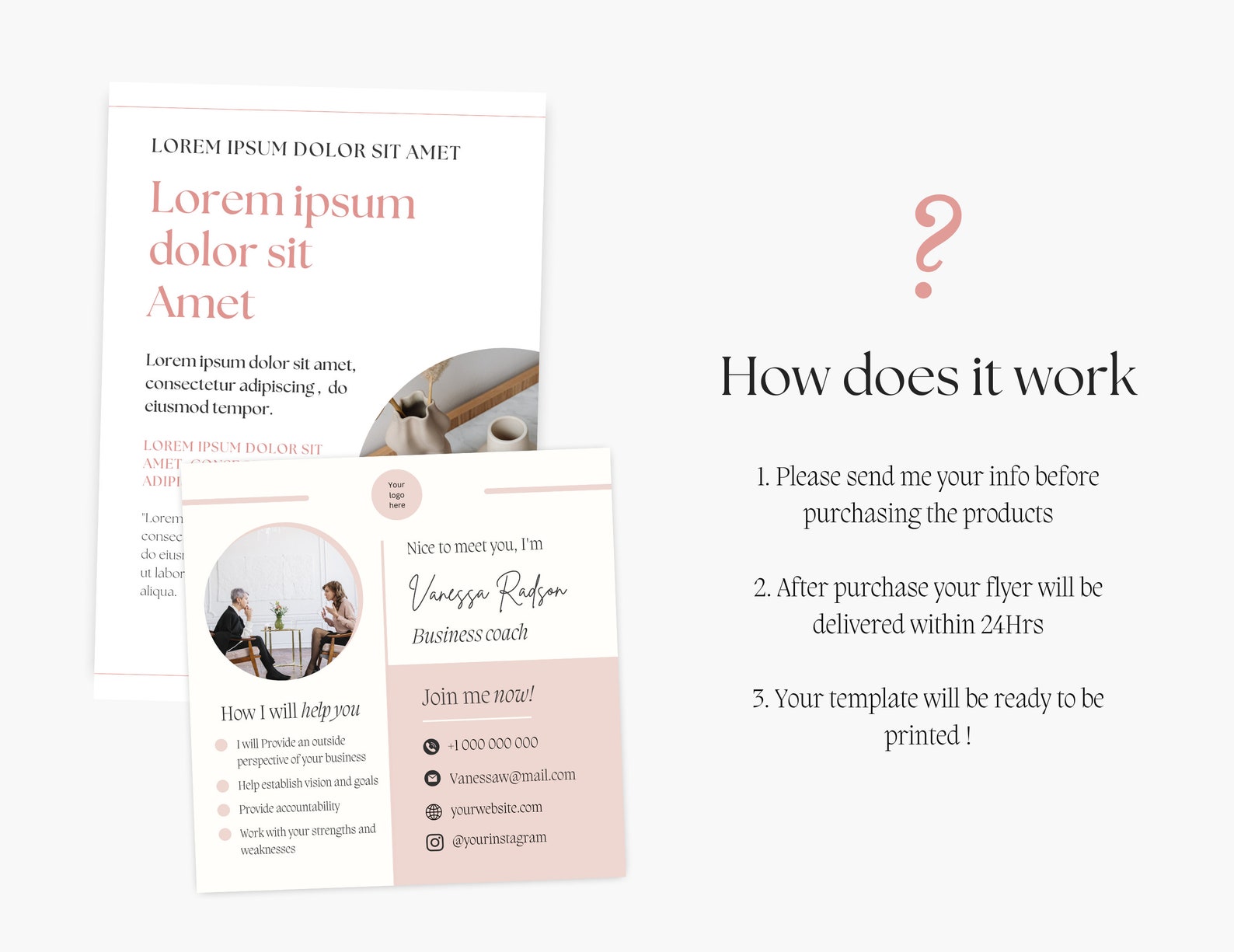 Custom Flyer Template Editable Business Template Marketing - Etsy