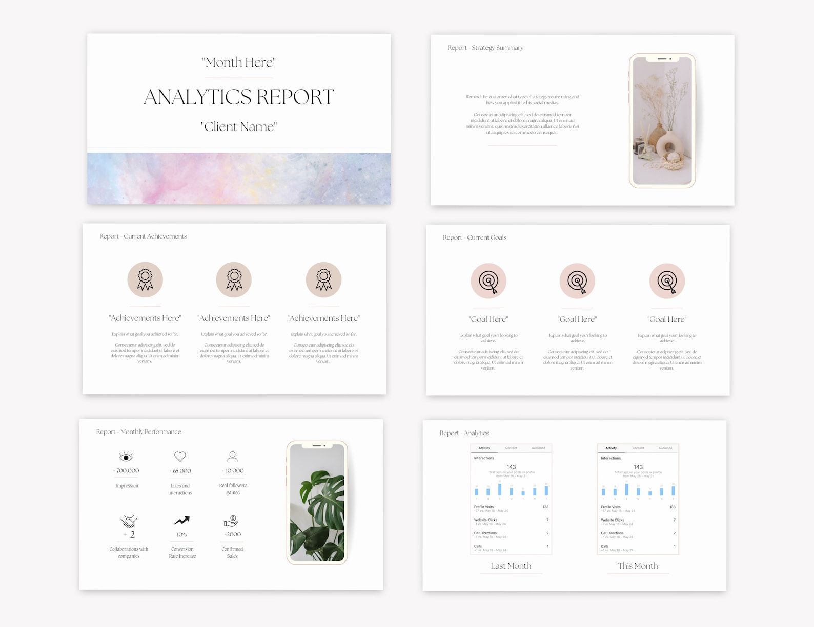 Analytics Report Template , Monthly Report , Social Media Manager ...