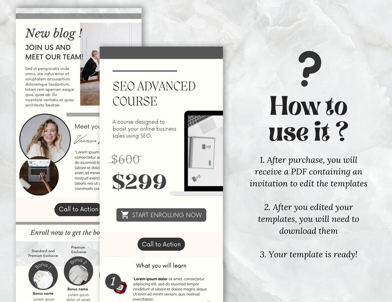 50 Mailchimp Templates Canva Email Template Editable Etsy