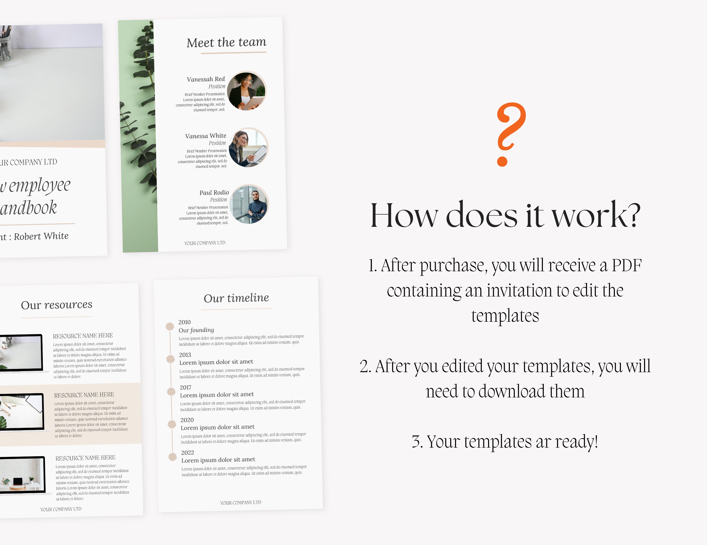 New Employee Welcome Package , Employee Onboarding , Editable Employee ...