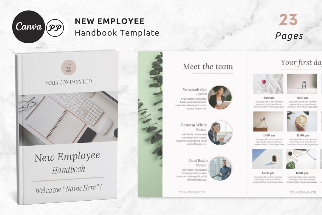 Editable Employee Handbook Template for Small Businesses | New Hire ...