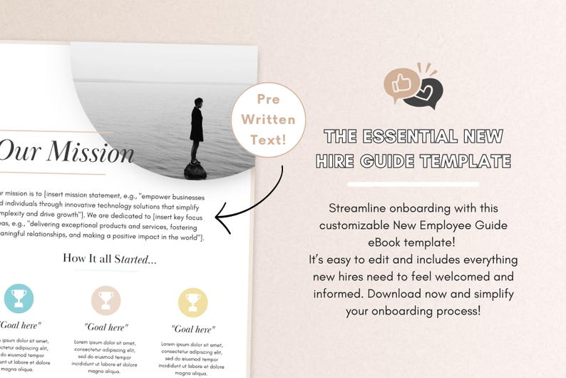 Onboarding Guide | Small Business Employee Handbook Template | New Hire ...
