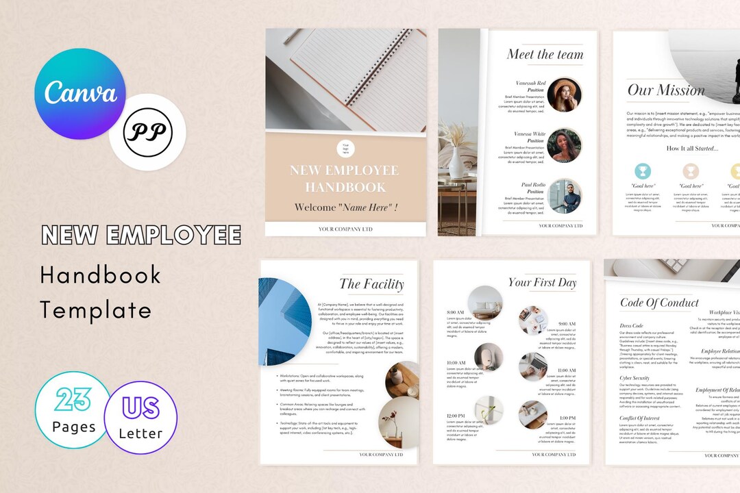 Onboarding Guide | Small Business Employee Handbook Template | New Hire ...