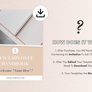 Onboarding Guide | Small Business Employee Handbook Template | New Hire ...