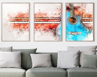 Musical Abstract on Canvas - Etsy