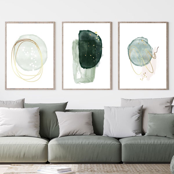 Abstract Modern Art 3 Piece - Etsy