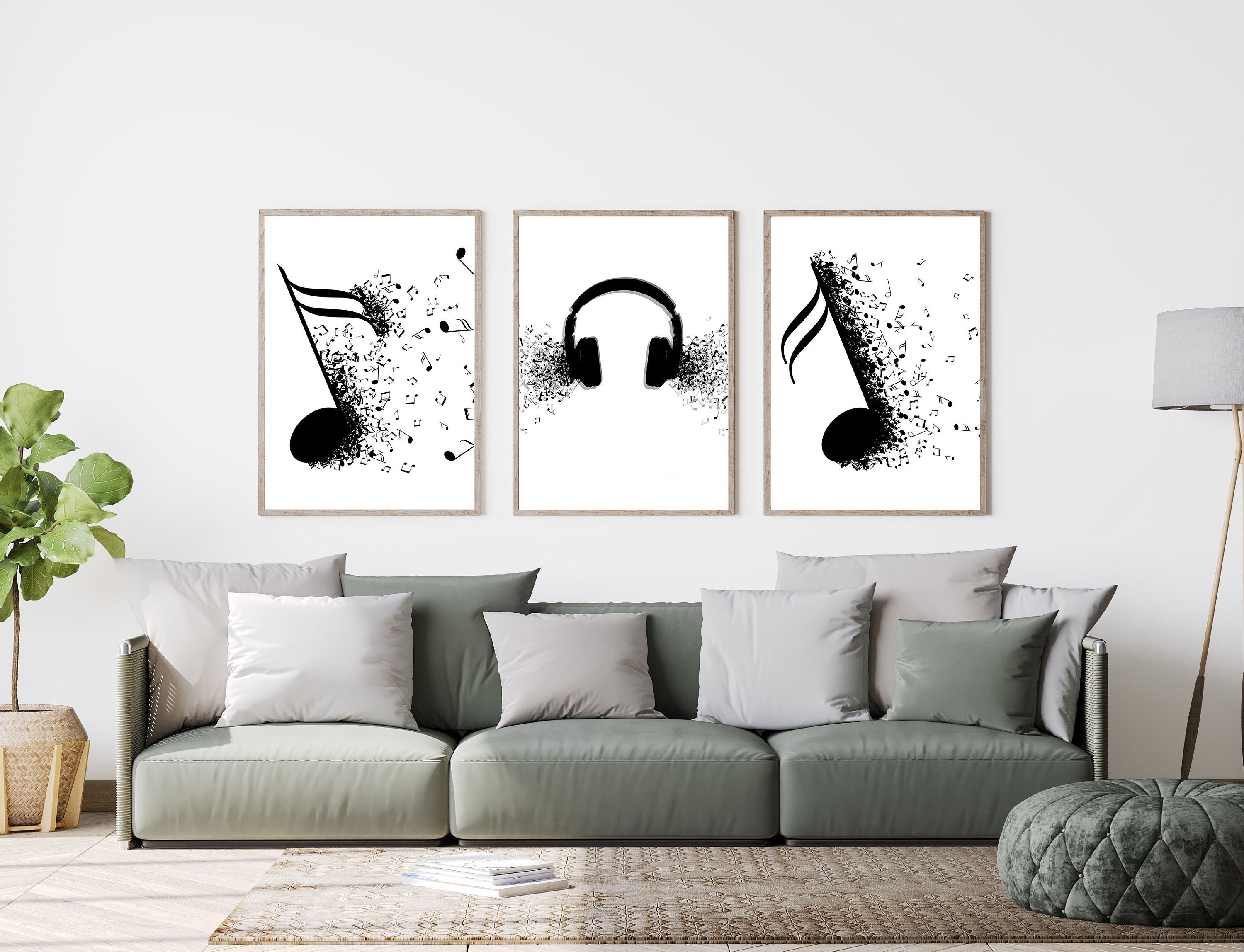 Abstract Art Music Black And White