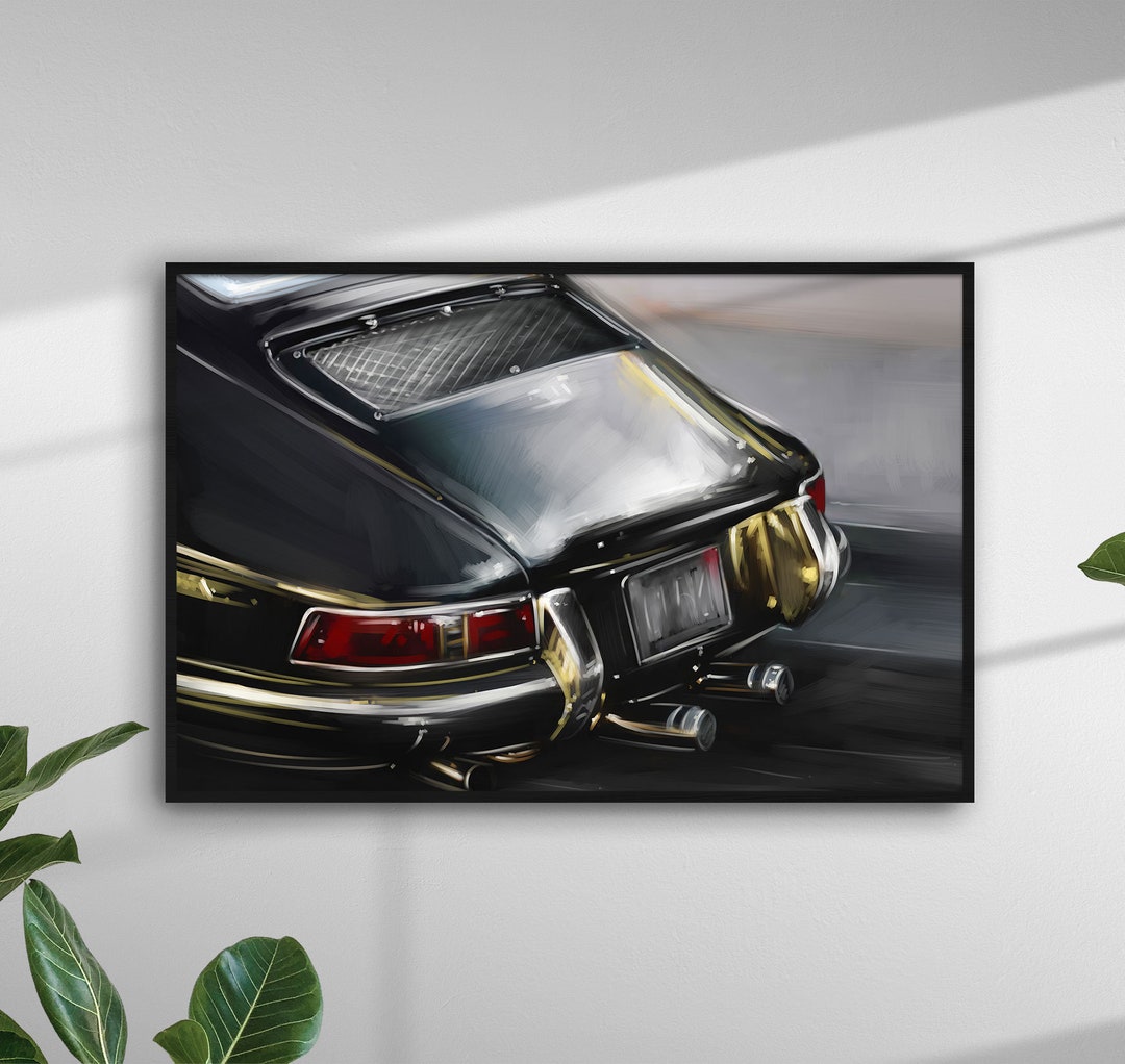 Porsche 911 Car Wall Art Porsche Art Poster Print Framed - Etsy
