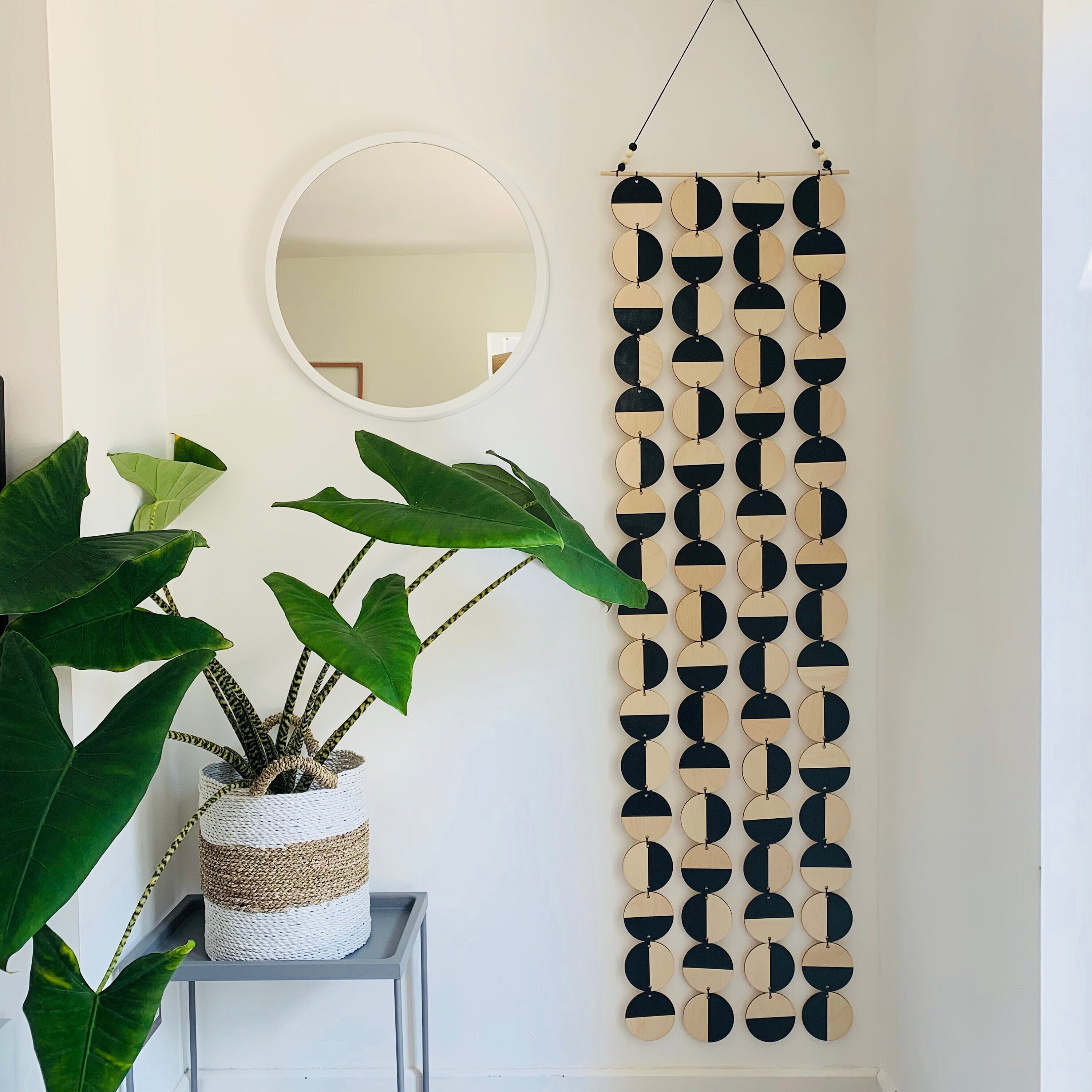 Extra Large Wall Hanging Black Wall Hanging Massive Wall Art Geometric ...