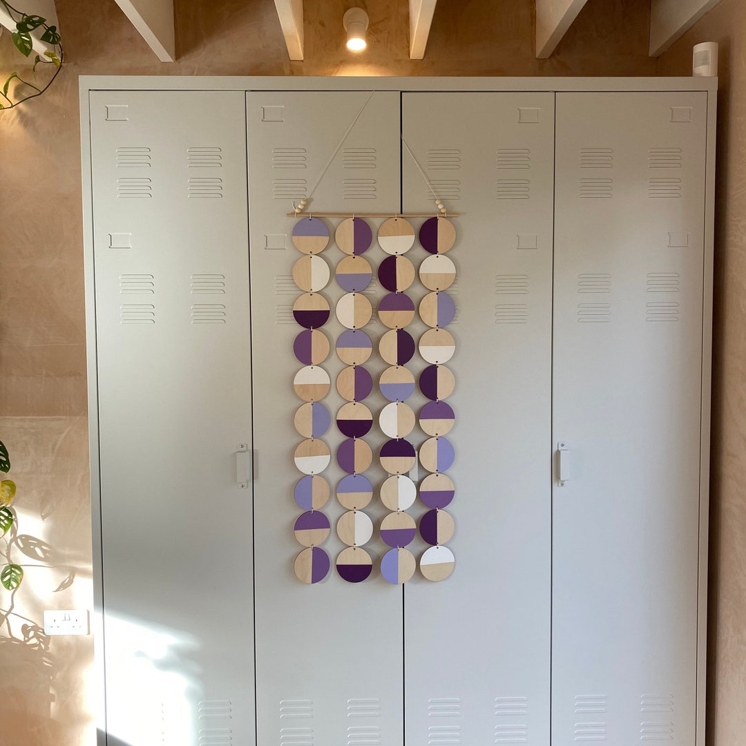 Purple Wall Art Large Wall Decoration Purple Geometric Art Huge Wall ...
