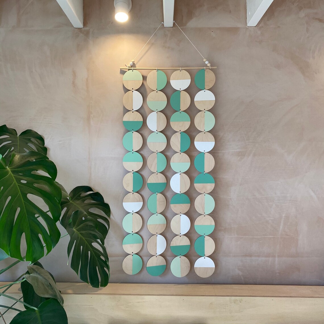 Green Wall Art Large Wall Decoration Green Geometric Art Huge Wall ...