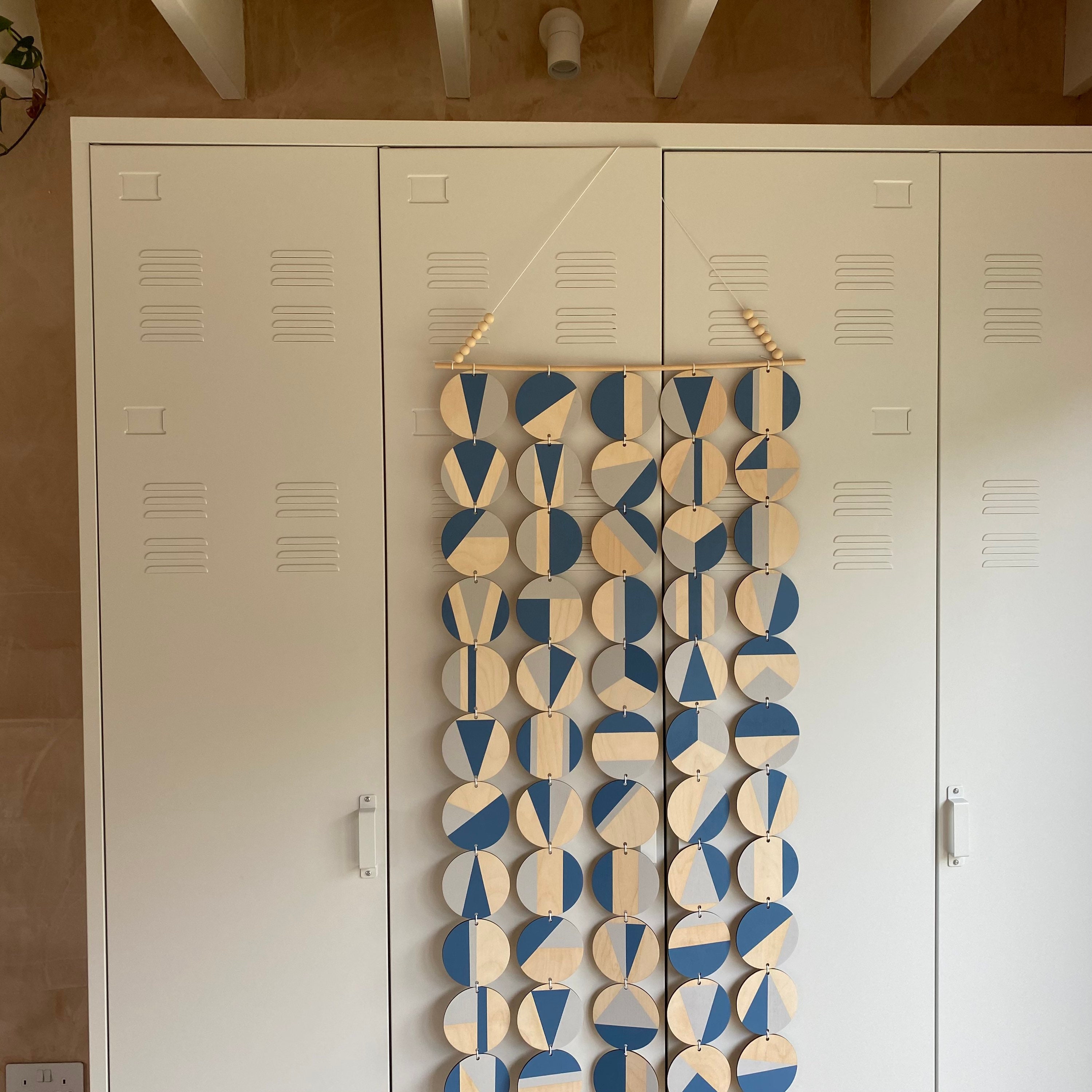 Blue and Light Grey Wall Art Large Wall Covering Huge Geometric Art ...