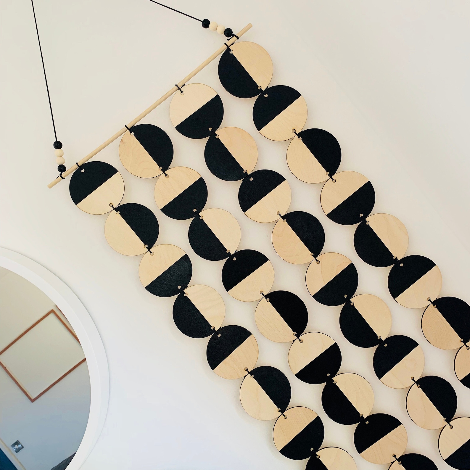 Extra Large Wall Hanging Black Wall Hanging Massive Wall Art Geometric ...