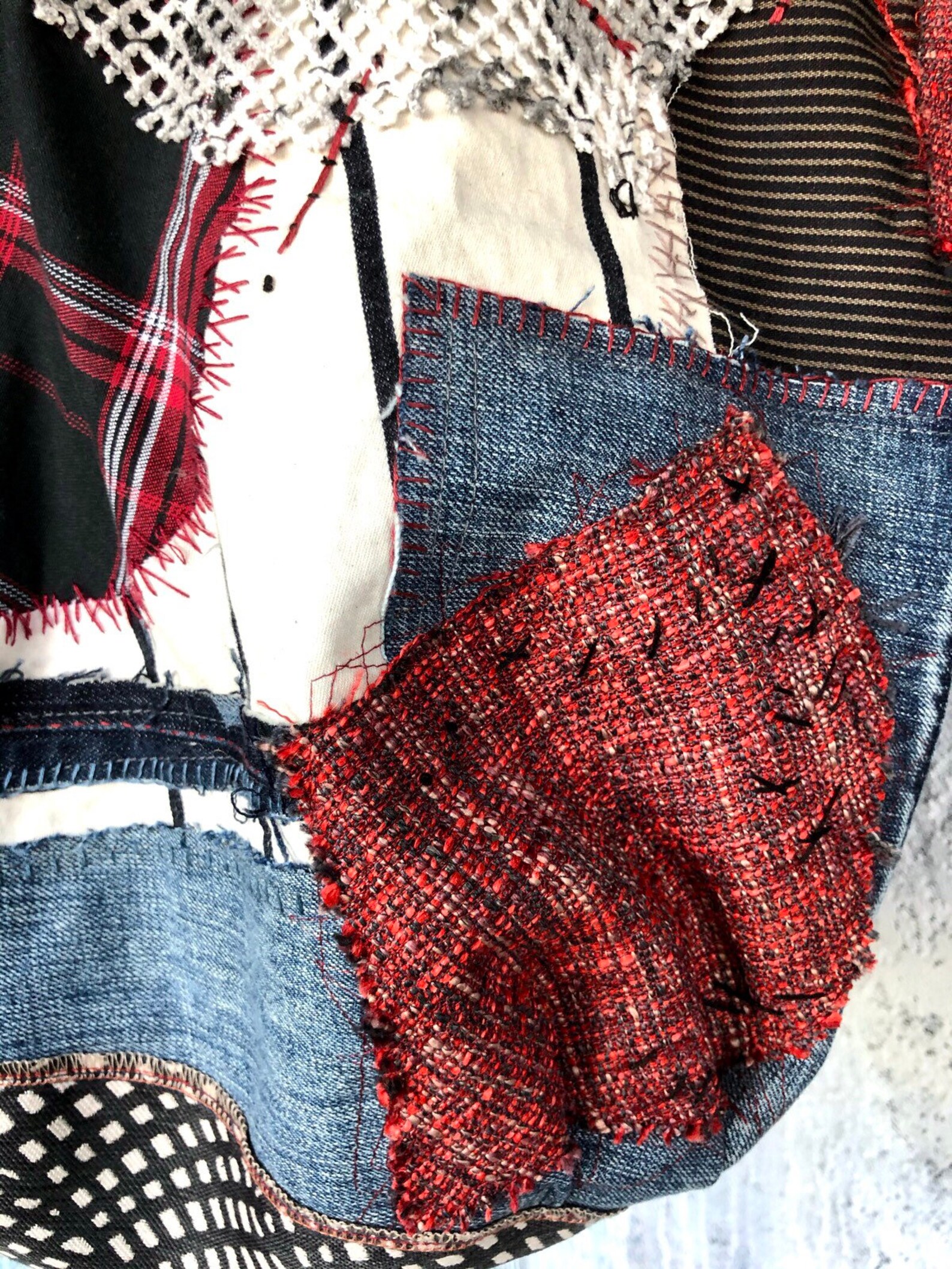 Vintage Denim Patchwork Bag - Etsy