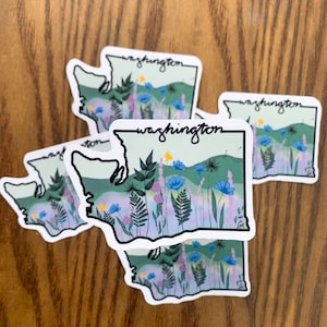 Cute Washington Sticker - Washington State Sticker - WA Nature Sticker ...