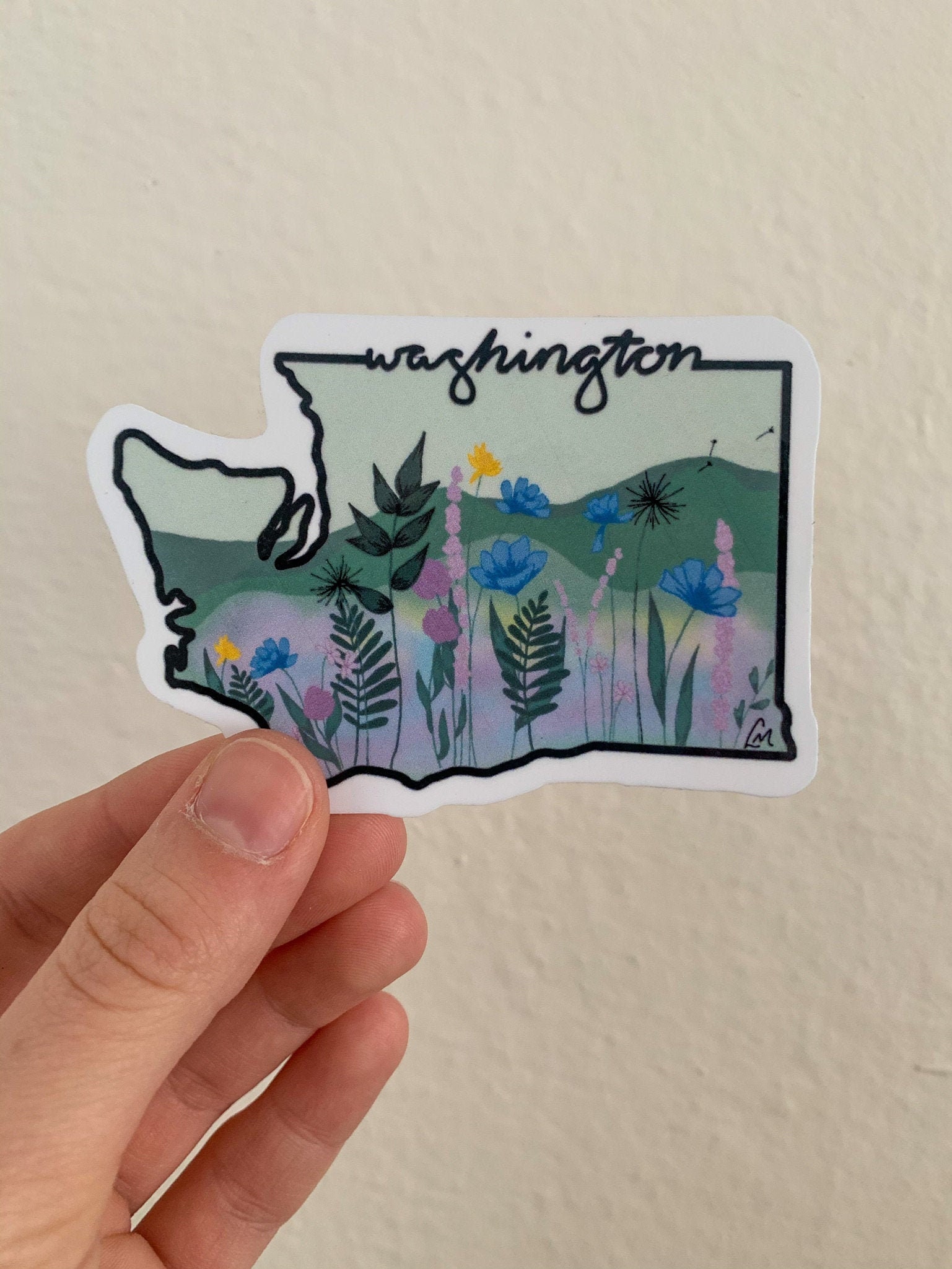 Cute Washington Sticker Washington State Sticker WA Nature | Etsy
