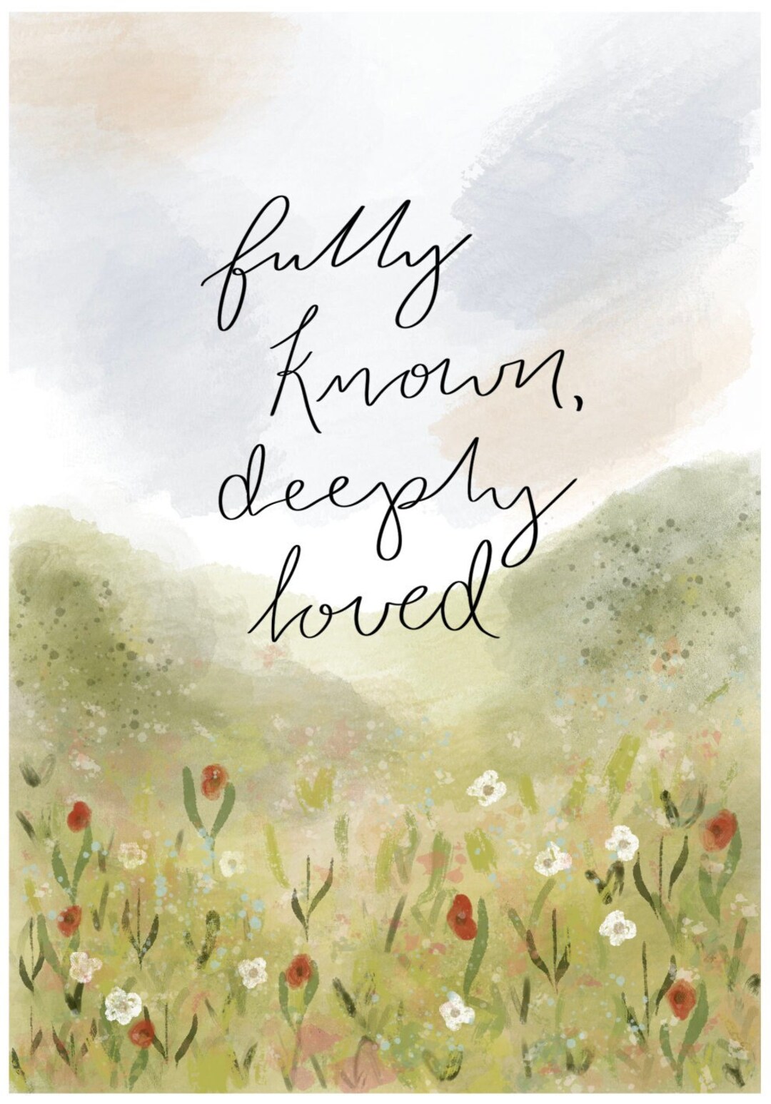 Fully Known, Deeply Loved Downloadable Artwork - Etsy