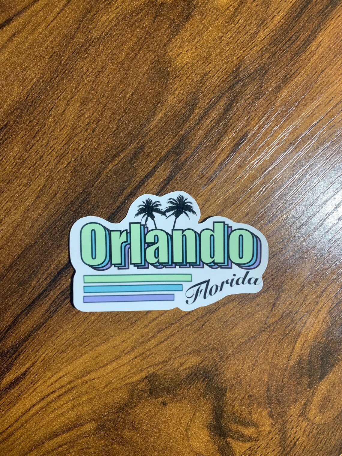 Waterproof Orlando Florida Sticker Orlando Palm Tree Gift - Etsy