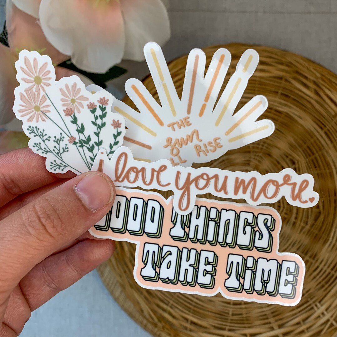 Cute Inspirational Boho Sticker Bundle, Pack of Four Stickers ...