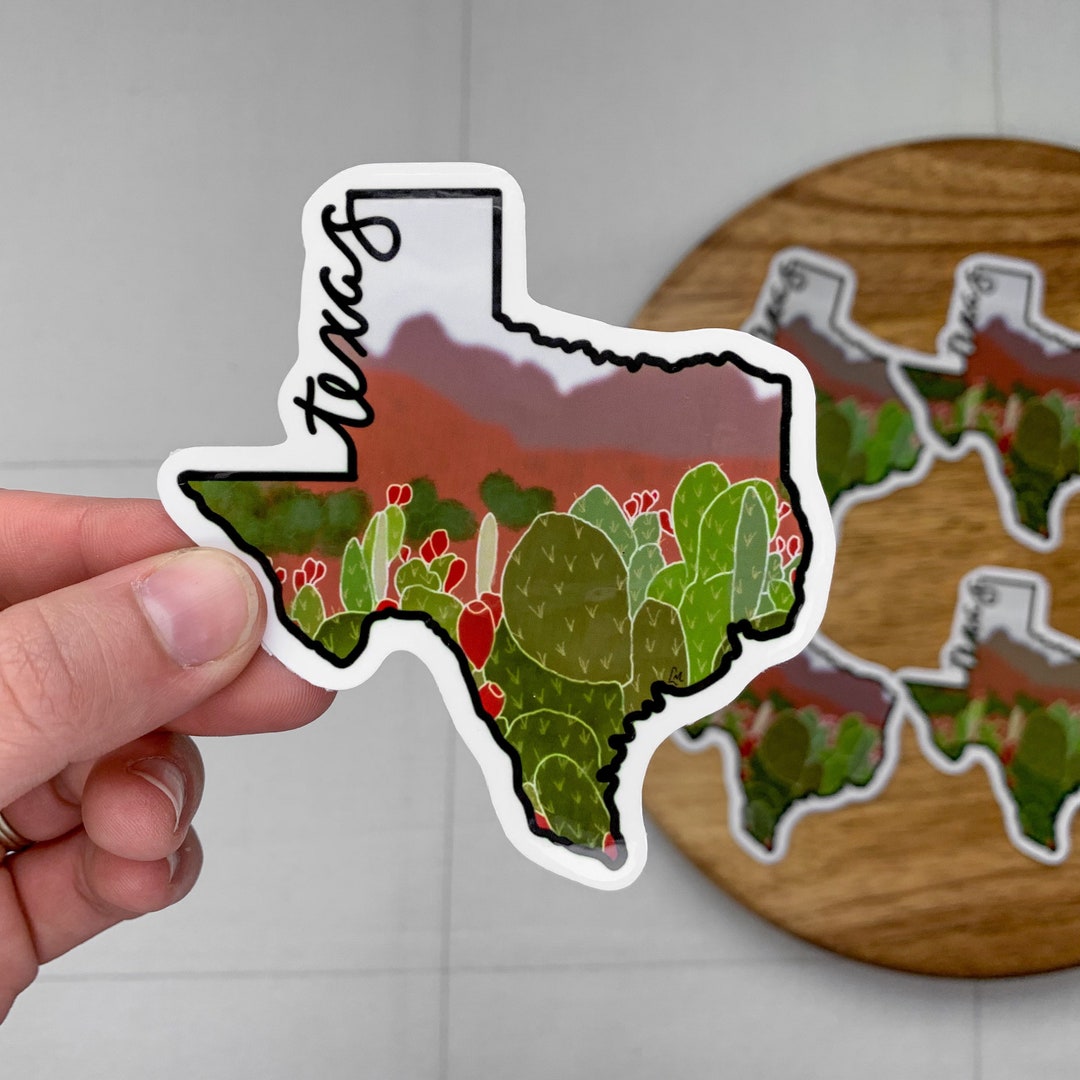 Cute Texas Sticker, Texas State Stickers, Texas State Art Sticker ...