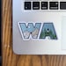Washington State Initial Sticker State Sticker WA Nature - Etsy