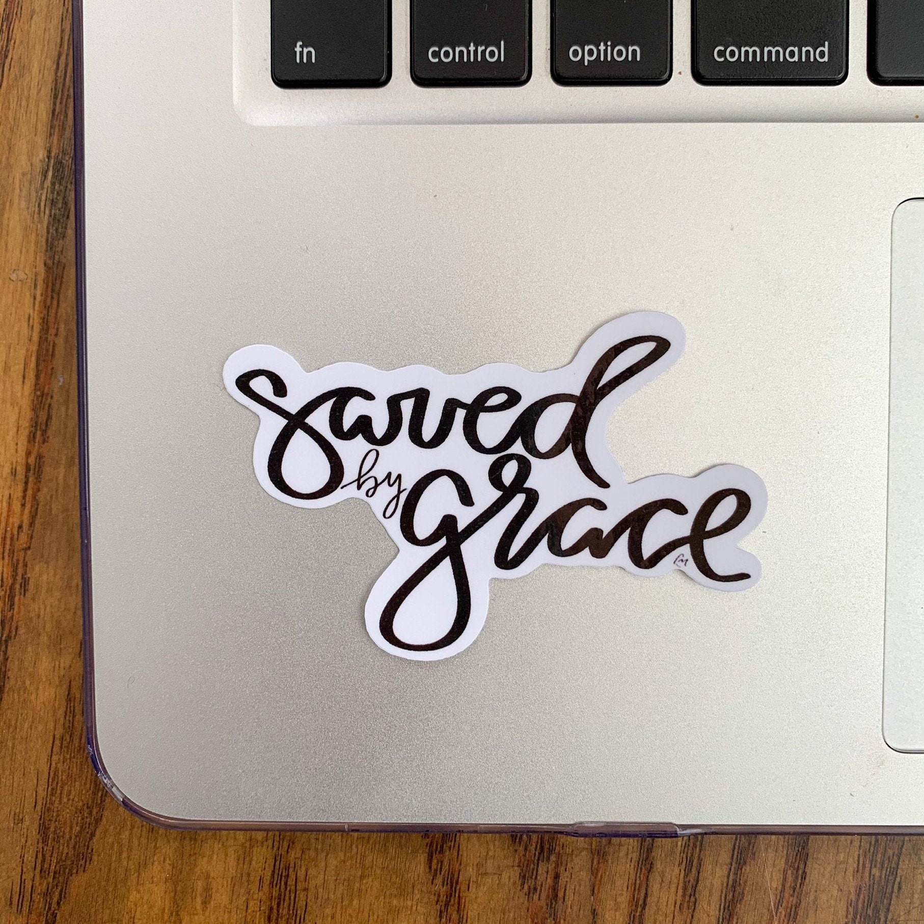 Saved by Grace Sticker - Christian Sticker - Cute Inspirational Quote ...